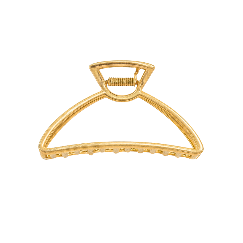 Medium Triangle Claw Clip – Gold Metal – Headbands of Hope