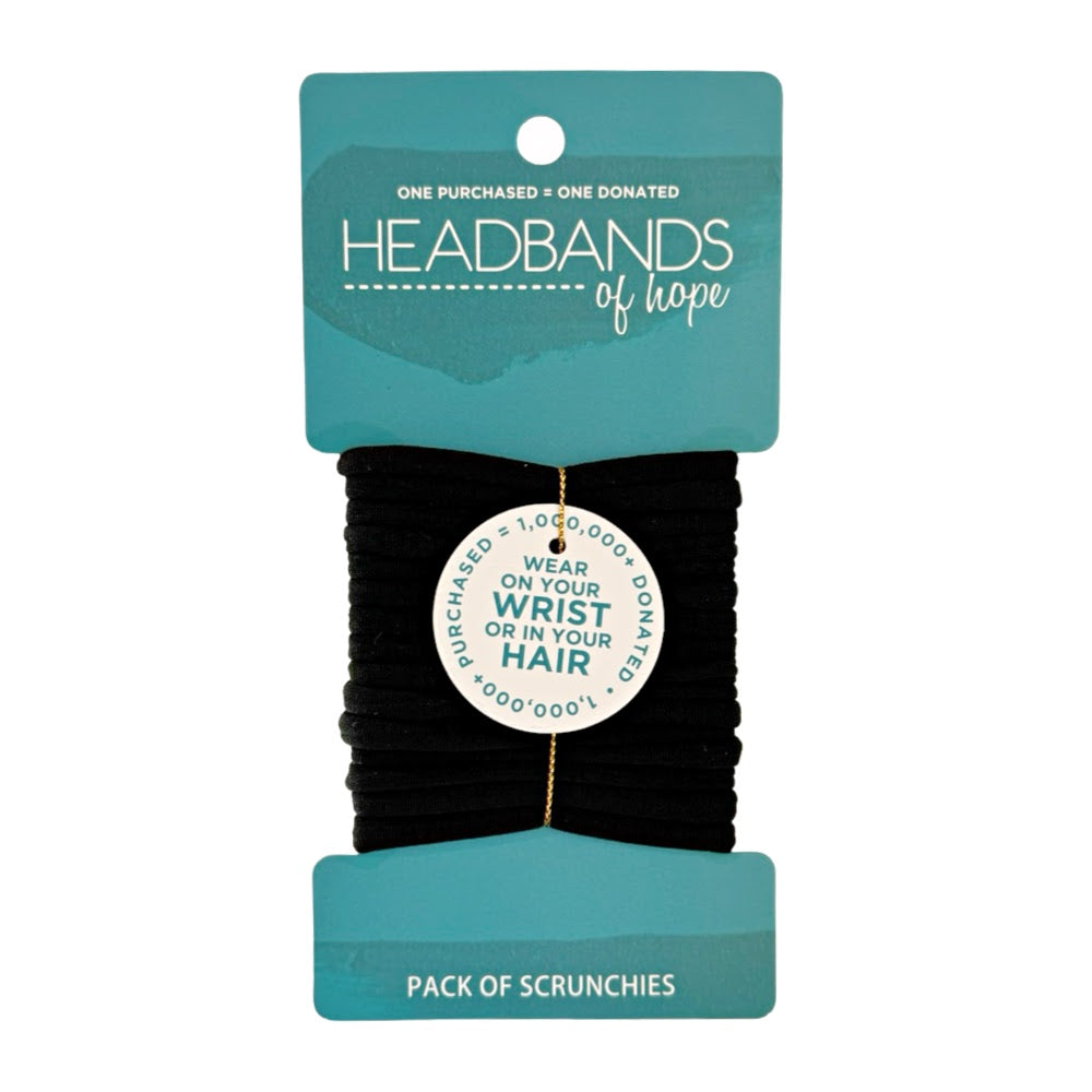 Women's Black Nylon Hair Ties 16 Pack Seamless Ponytail Holders ...