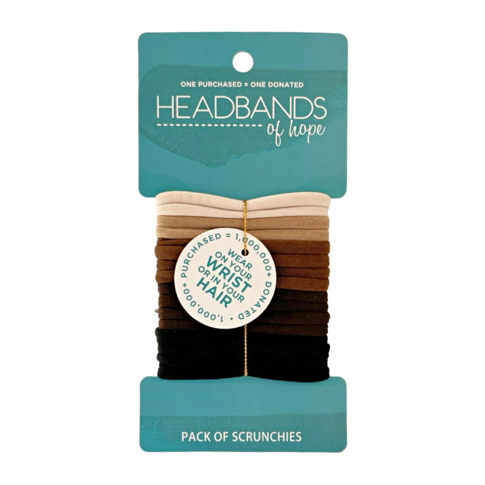 Women's Neutral Nylon Hair Ties 16 Pack Seamless Ponytail Holders ...