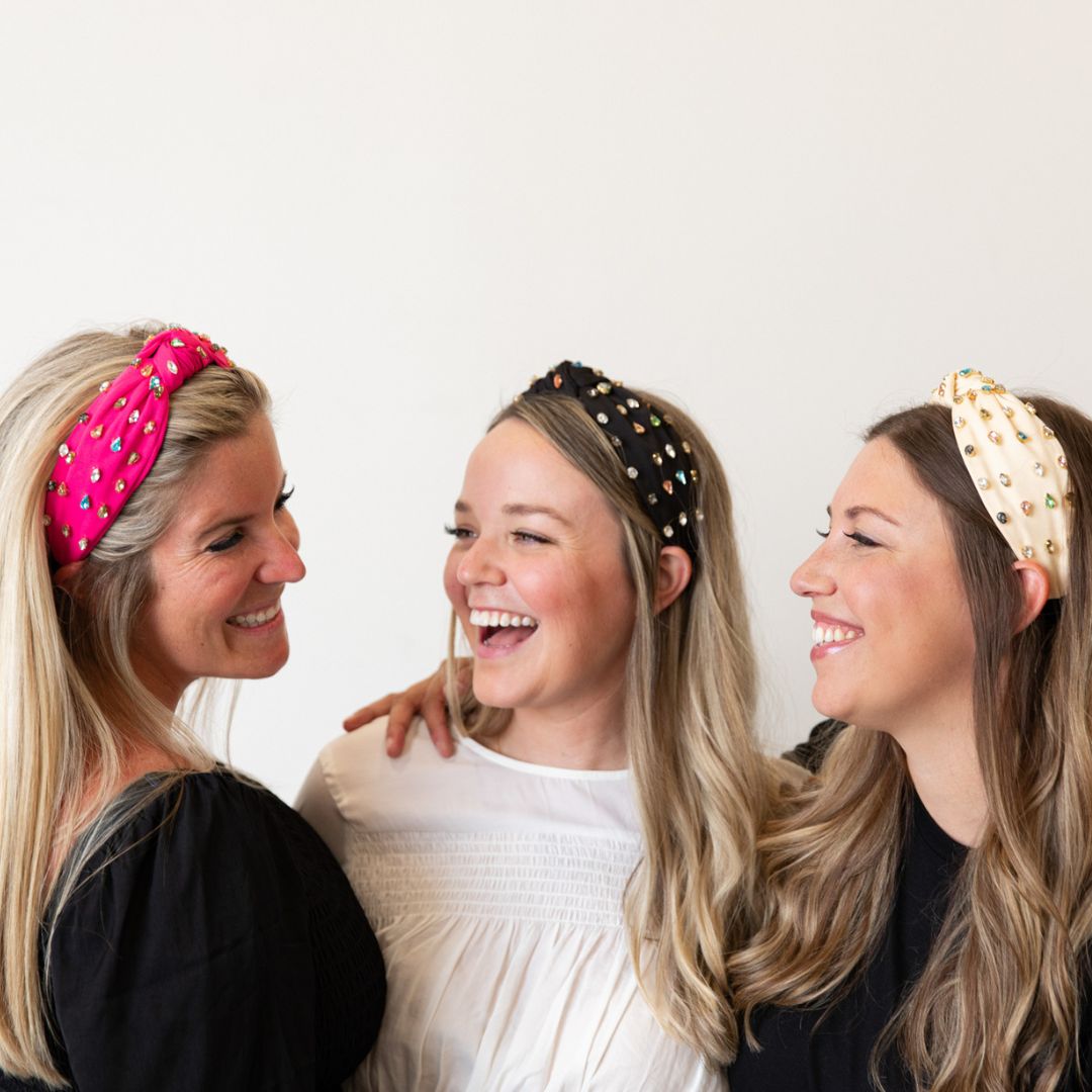 Traditional Knot Headband - Black Gem - Headbands of Hope